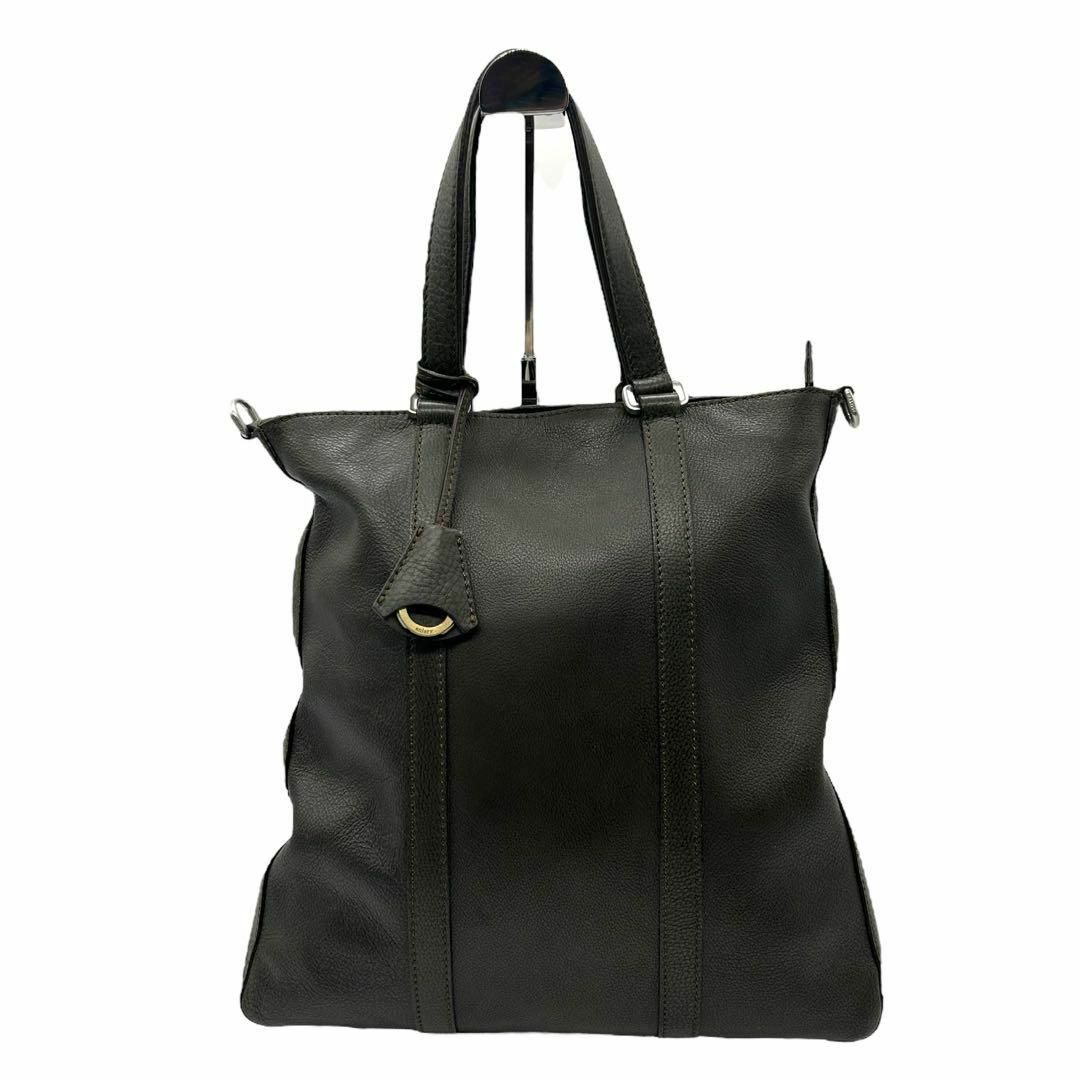 美品 1380 aniary グラインドレザー 2way トートバッグ カーキ 美品 1380 aniary グラインドレザー 2way トートバッグ カーキ