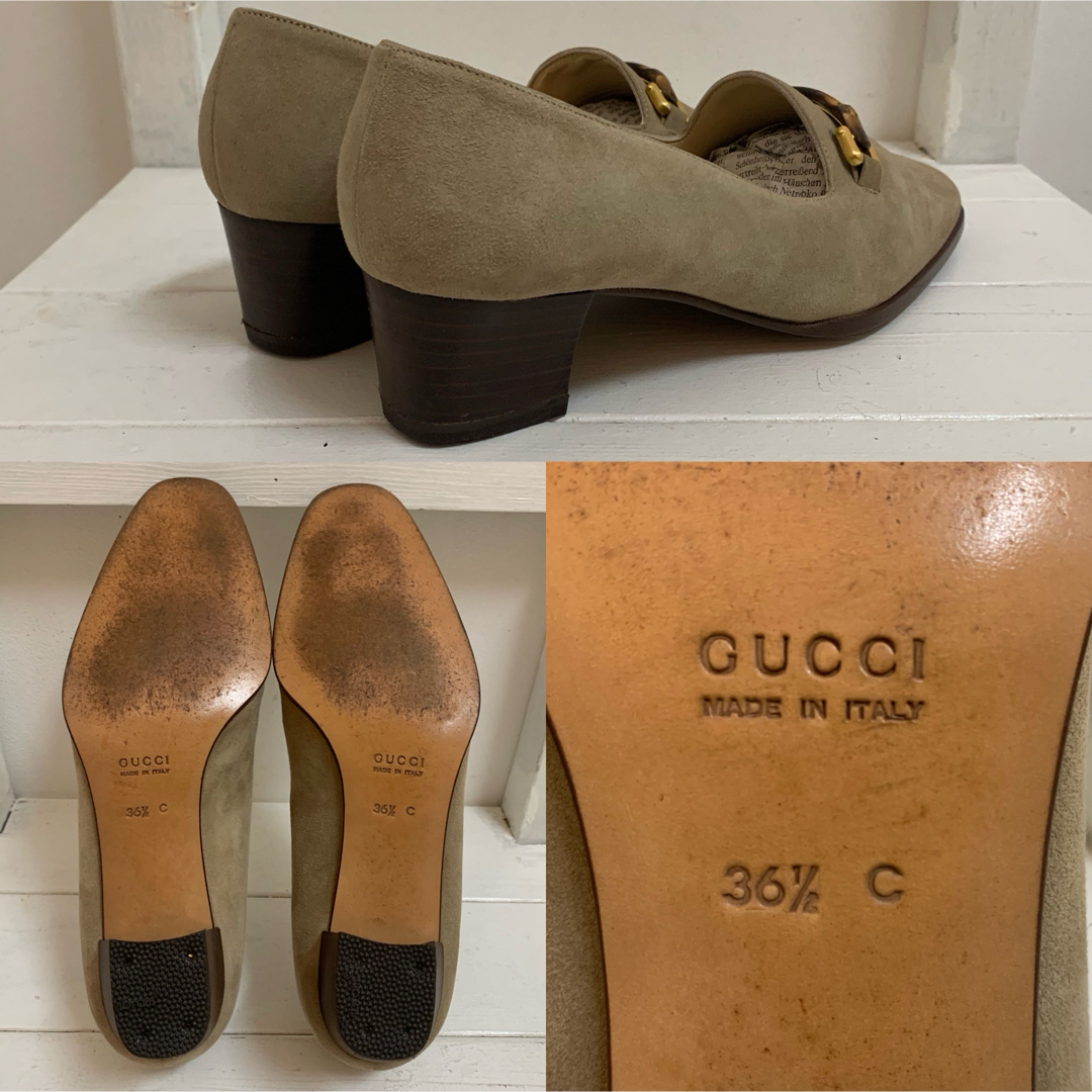 GUCCI - GUCCI VINTAGE ITALY製 バンブーホースビット レザー GUCCI - GUCCI VINTAGE ITALY製 バンブーホースビット レザー