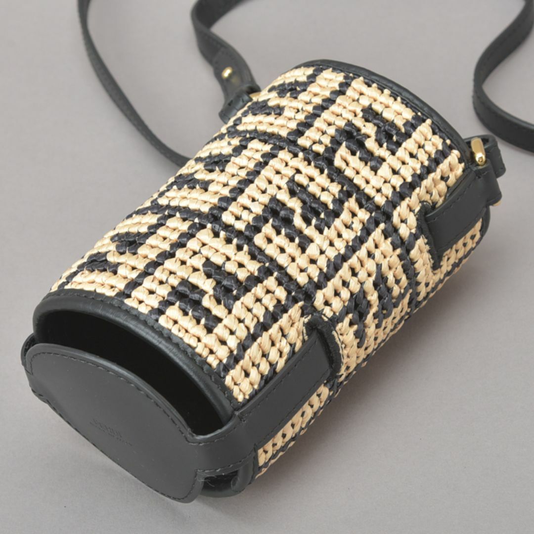 未使用◇FENDI フェンディ ズッカ ボトルホルダー ラフィア 未使用◇FENDI フェンディ ズッカ ボトルホルダー ラフィア
