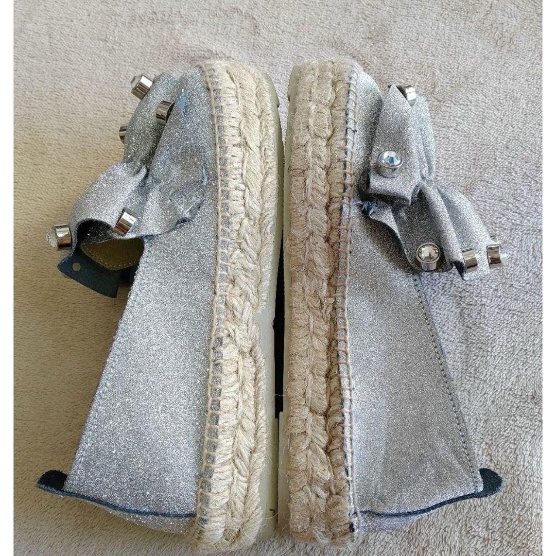 Sergio Rossi × Manebiグリッター ウェッジ フラットシューズ Sergio Rossi × Manebiグリッター ウェッジ フラットシューズ