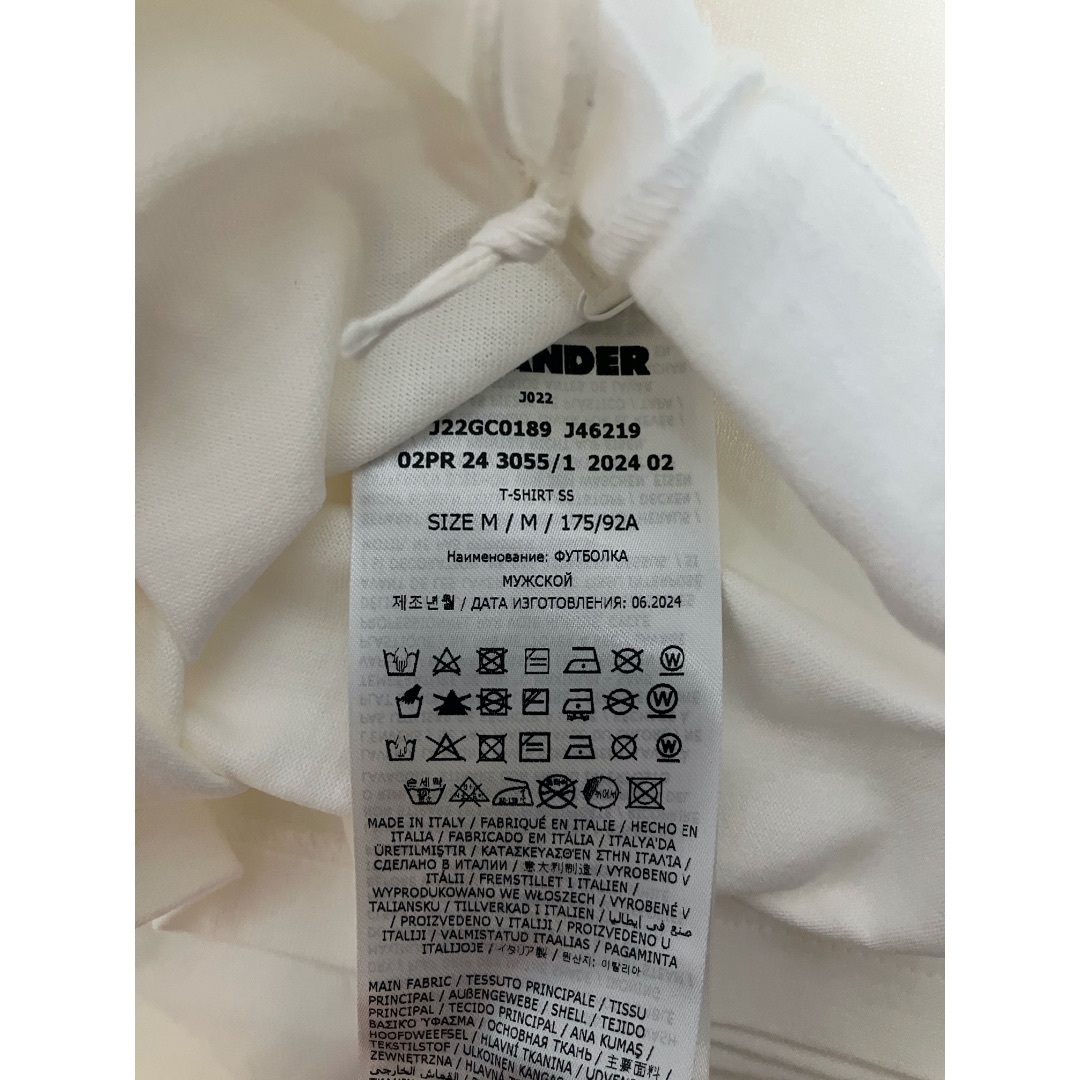 JIL SANDER - 新品 M JIL SANDER 24aw バックロゴTシャツ 白 JIL SANDER - 新品 M JIL SANDER 24aw バックロゴTシャツ 白