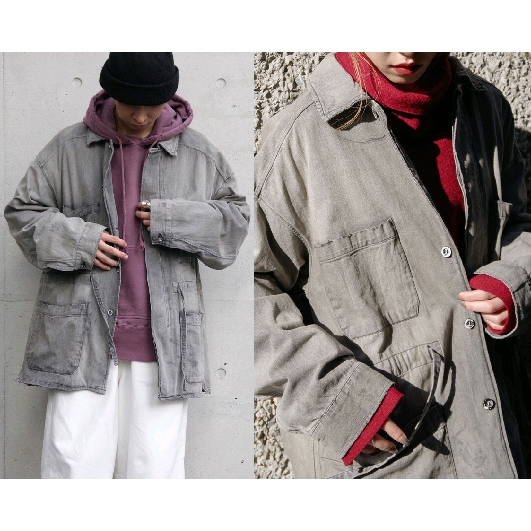 24AW ANCELLM AGING DENIM SHIRT JACKET 黒1の通販 by オコチャ 24AW ANCELLM AGING DENIM SHIRT JACKET 黒1の通販 by オコチャ