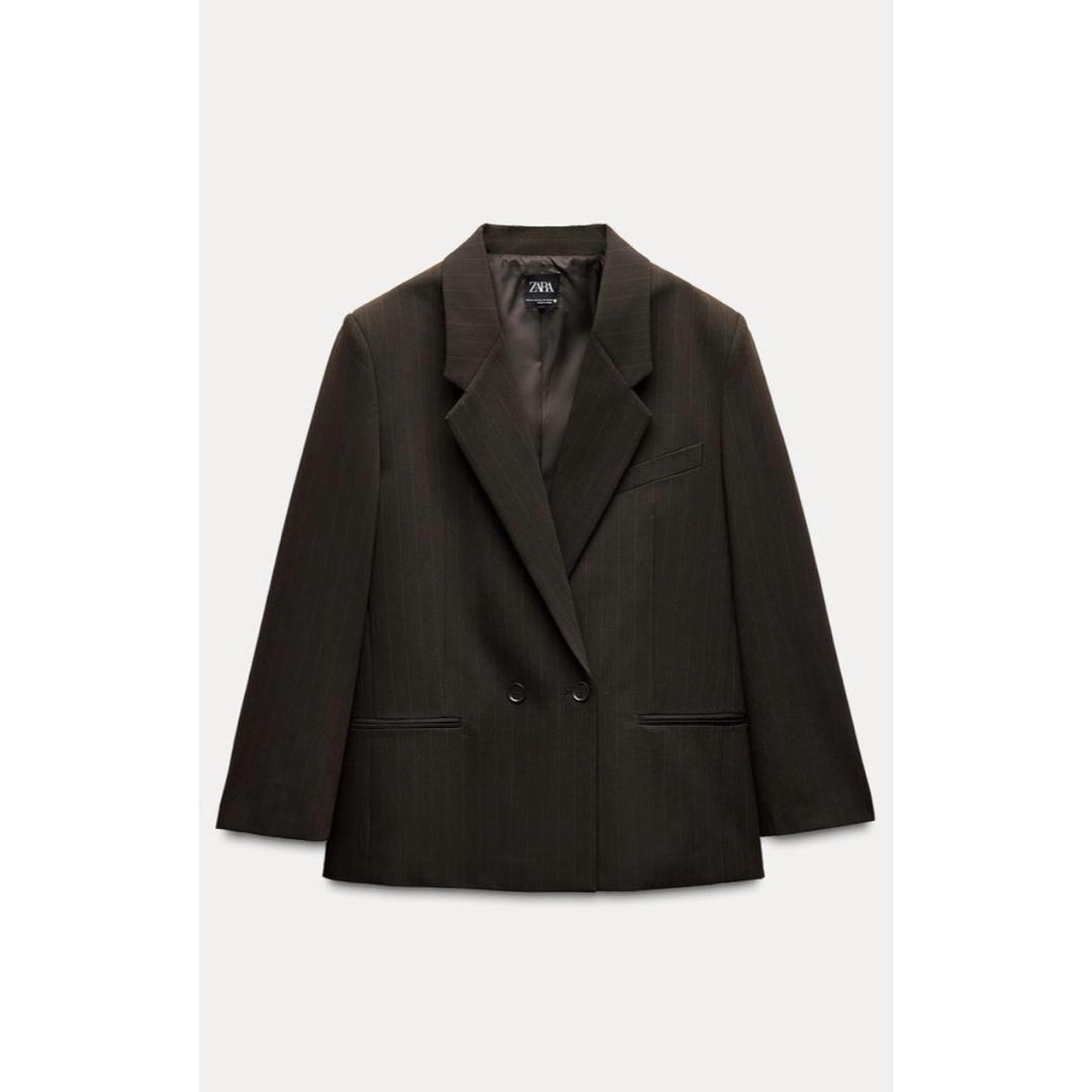 ZARA - ZARA オーバーサイズピンストライプブレザーの通販 by は ZARA - ZARA オーバーサイズピンストライプブレザーの通販 by は