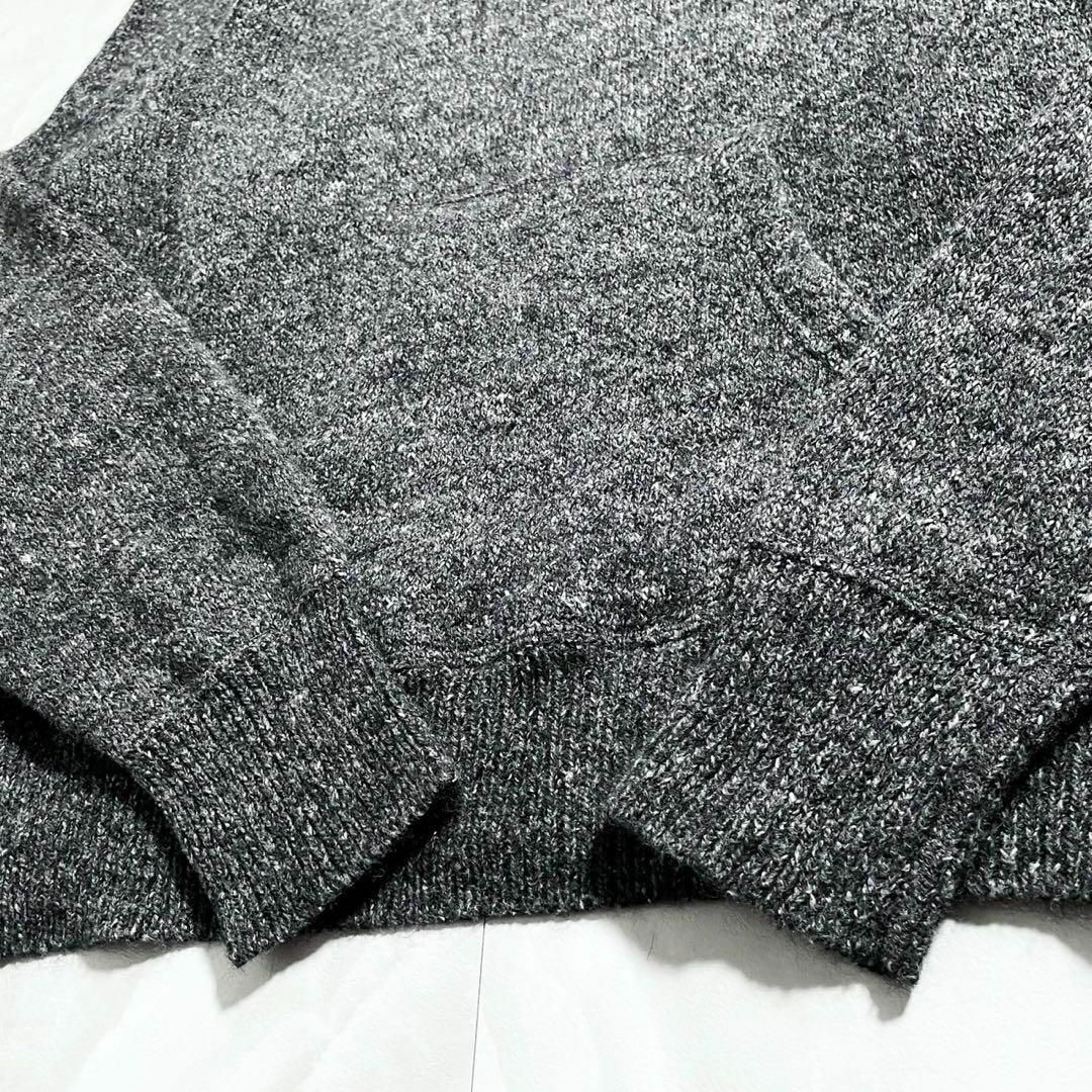 A15485 美品45R コットンシェットランドニットソーのフーディ A15485 美品45R コットンシェットランドニットソーのフーディ