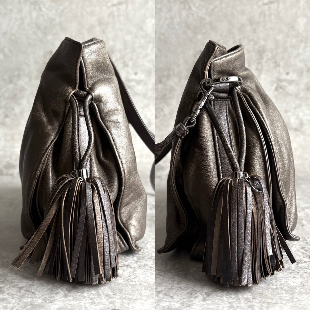LOEWE - 【極美品】LOEWE フラメンコ フリンジ ナッパ LOEWE - 【極美品】LOEWE フラメンコ フリンジ ナッパ