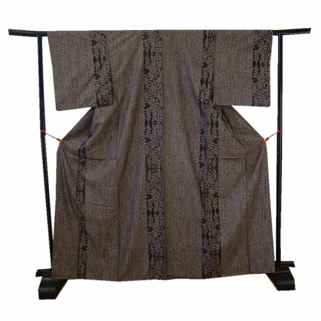 縁」152cm~158cm 泥染本場大島紬 径横絣 セット 正絹 C744 縁」152cm~158cm 泥染本場大島紬 径横絣 セット 正絹 C744