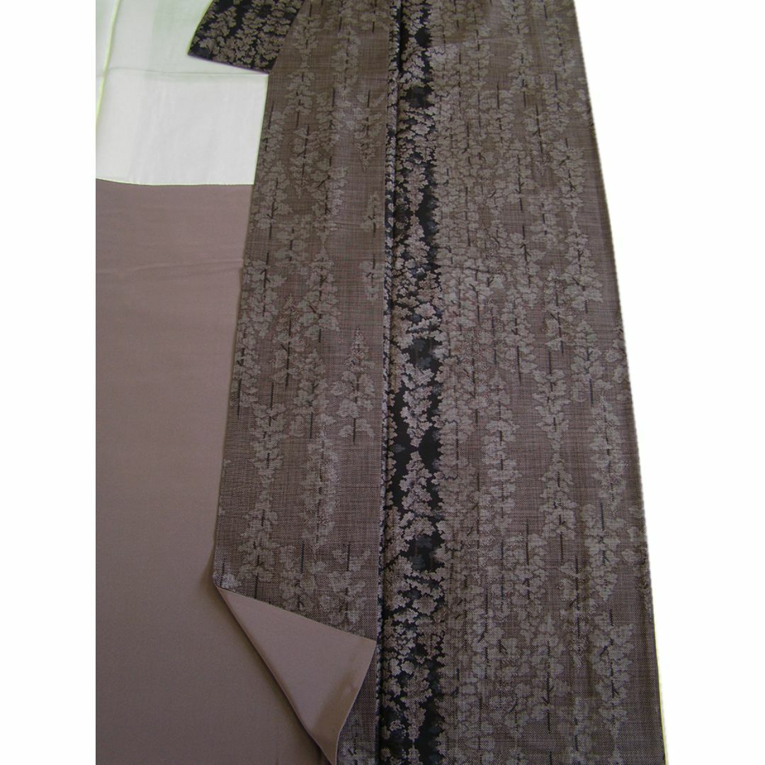 縁」152cm~158cm 泥染本場大島紬 径横絣 セット 正絹 C744 縁」152cm~158cm 泥染本場大島紬 径横絣 セット 正絹 C744