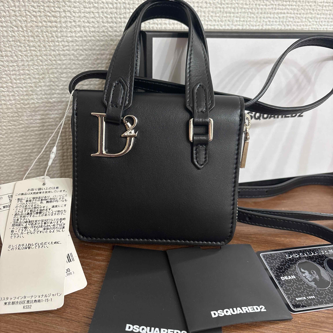 黒 DSQUARED2 2WAY ウォレットバッグ お財布 カード入れ 黒 DSQUARED2 2WAY ウォレットバッグ お財布 カード入れ