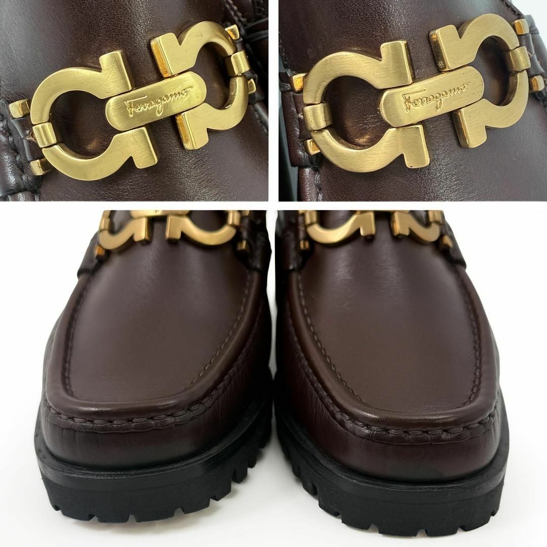 定価14.3万】新品 フェラガモ 5 厚底 ローファー チャンキー 定価14.3万】新品 フェラガモ 5 厚底 ローファー チャンキー