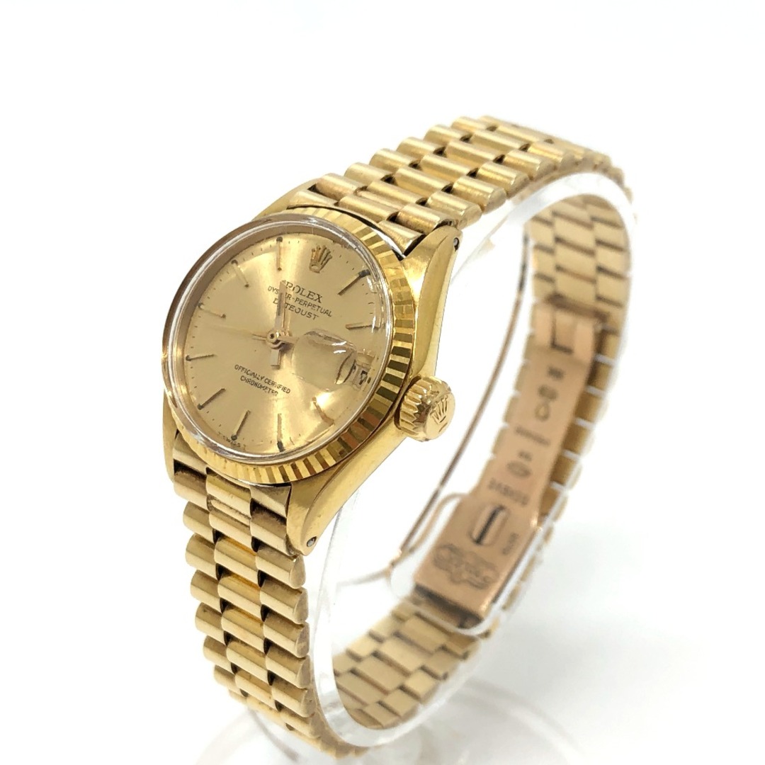ROLEX - ロレックス ROLEX K18無垢 デイトジャスト 6527 時計 ROLEX - ロレックス ROLEX K18無垢 デイトジャスト 6527 時計