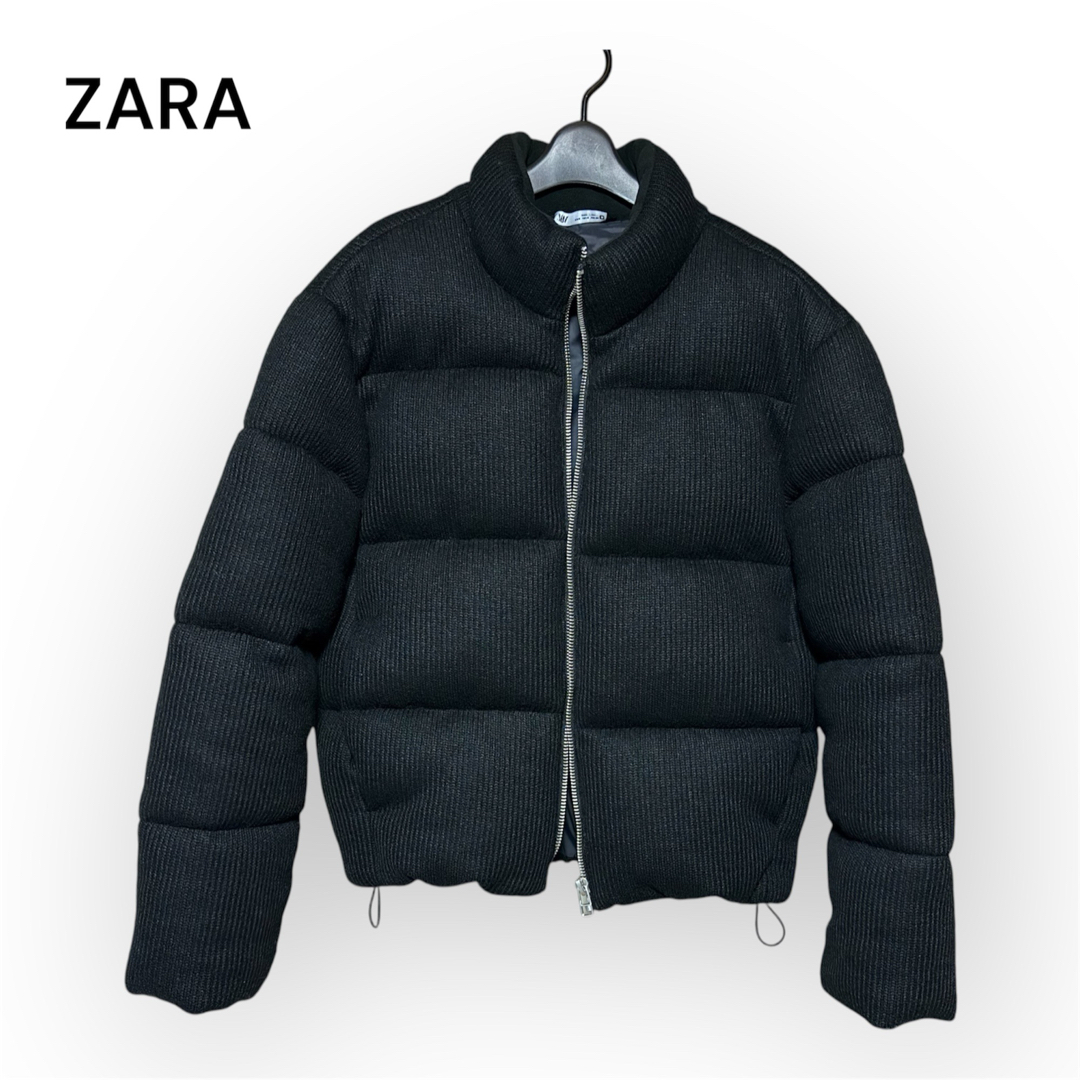 ZARA ザラ リブトリム付きキルティングジャケット S ZARA ザラ リブトリム付きキルティングジャケット S