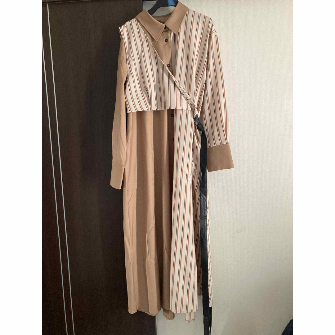 UNITED TOKYO ブロッキングシャツワンピース UNITED TOKYO ブロッキングシャツワンピース