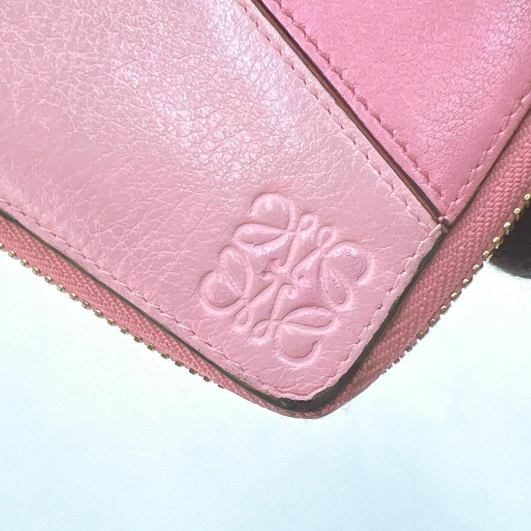 LOEWE ロエベコンパクトウォレット パズル ピンク ラウンドジップ LOEWE ロエベコンパクトウォレット パズル ピンク ラウンドジップ