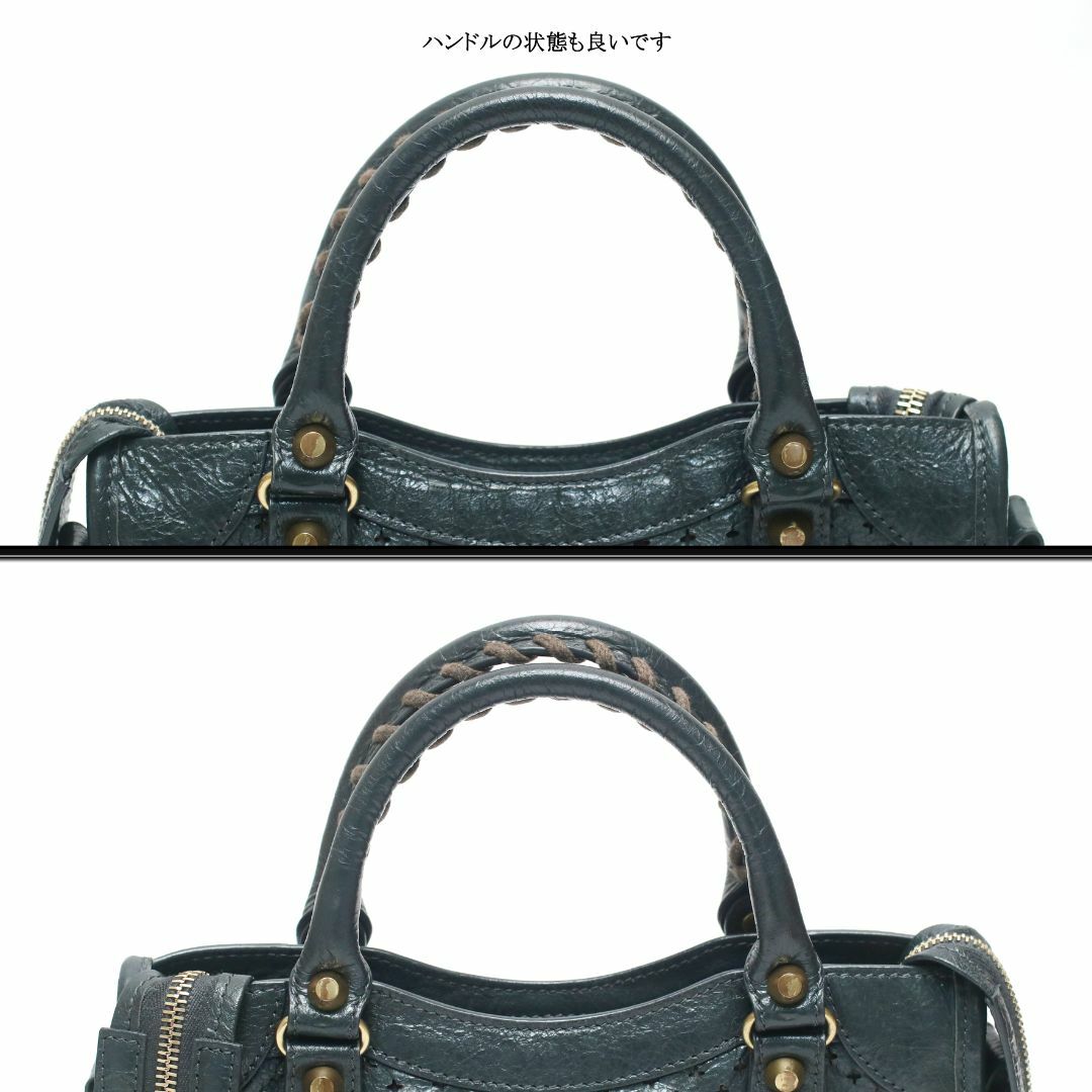 BALENCIAGA - ◇バレンシアガ◇ ミニ シティ / グレー レザー BALENCIAGA - ◇バレンシアガ◇ ミニ シティ / グレー レザー