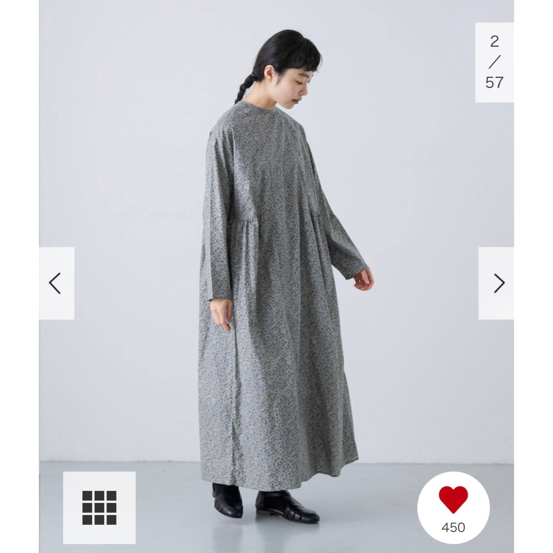 かぐれ - 新品タグ付◉ BLUE GRAY かぐれ コットン小花柄2WAY かぐれ - 新品タグ付◉ BLUE GRAY かぐれ コットン小花柄2WAY