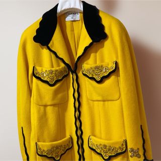 CHANEL - シャネル 1996年 ツイード ウール ココマークボタン CHANEL - シャネル 1996年 ツイード ウール ココマークボタン
