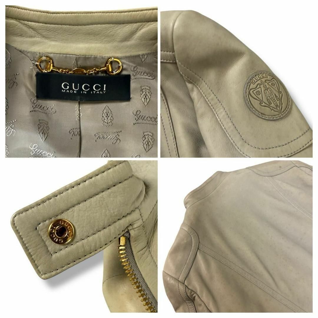 GUCCI - 【未使用】GUCCI レザー ライダース ジャケット 36 GUCCI - 【未使用】GUCCI レザー ライダース ジャケット 36