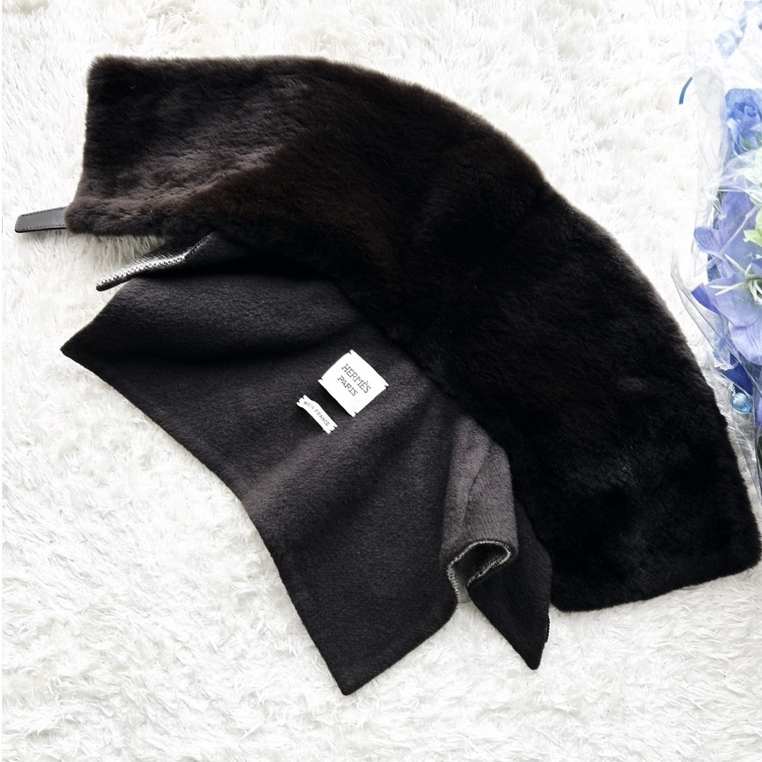 HERMES - 美品 HERMES エルメス ミンク スヌード コート用 襟 HERMES - 美品 HERMES エルメス ミンク スヌード コート用 襟