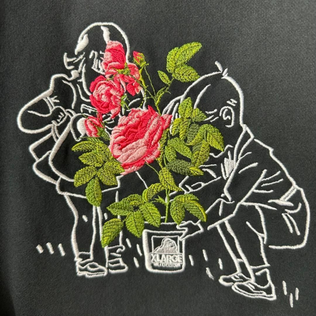 XLARGE - エクストララージ ゴリラポッド 花柄 スウェット 刺繍 XLARGE - エクストララージ ゴリラポッド 花柄 スウェット 刺繍
