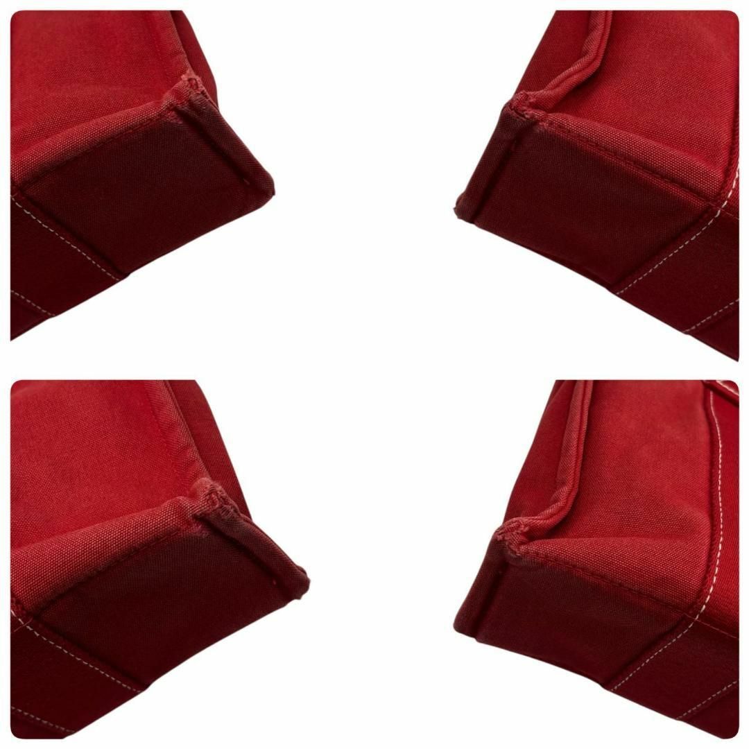HERMES エルメス ドーヴィル ハンドバッグ キャンバス レッド R525 HERMES エルメス ドーヴィル ハンドバッグ キャンバス レッド R525