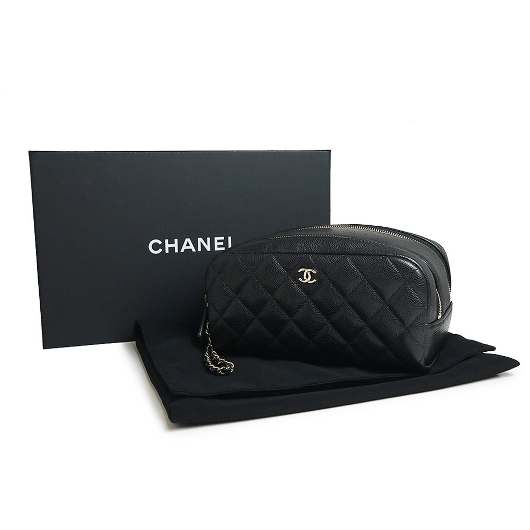 CHANEL - シャネル マトラッセ 化粧 コスメ ポーチ キャビア CHANEL - シャネル マトラッセ 化粧 コスメ ポーチ キャビア