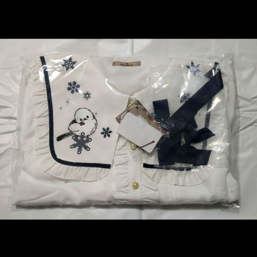 新品】Amavel ブラウス(ネイビー) 新品】Amavel ブラウス(ネイビー)