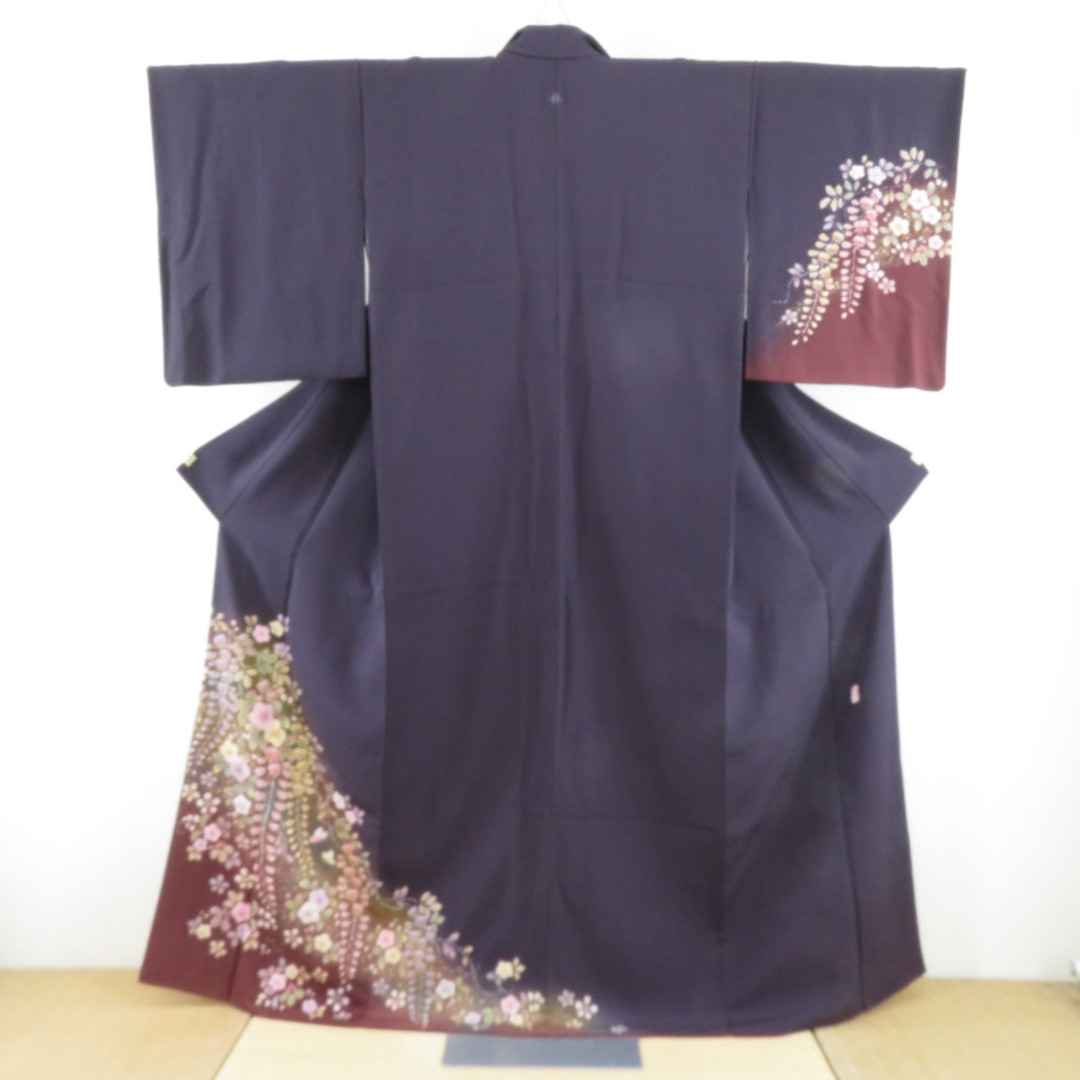 訪問着 花柄 緑 黄緑 クリーム 裄64cm 身丈158cm 結婚式 着物 訪問着 花柄 緑 黄緑 クリーム 裄64cm 身丈158cm 結婚式 着物