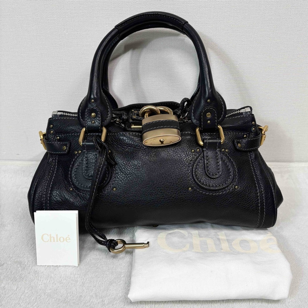 ☆極美品☆ Chloe クロエ パディントン ハンドバッグ ブラック 黒 ☆極美品☆ Chloe クロエ パディントン ハンドバッグ ブラック 黒