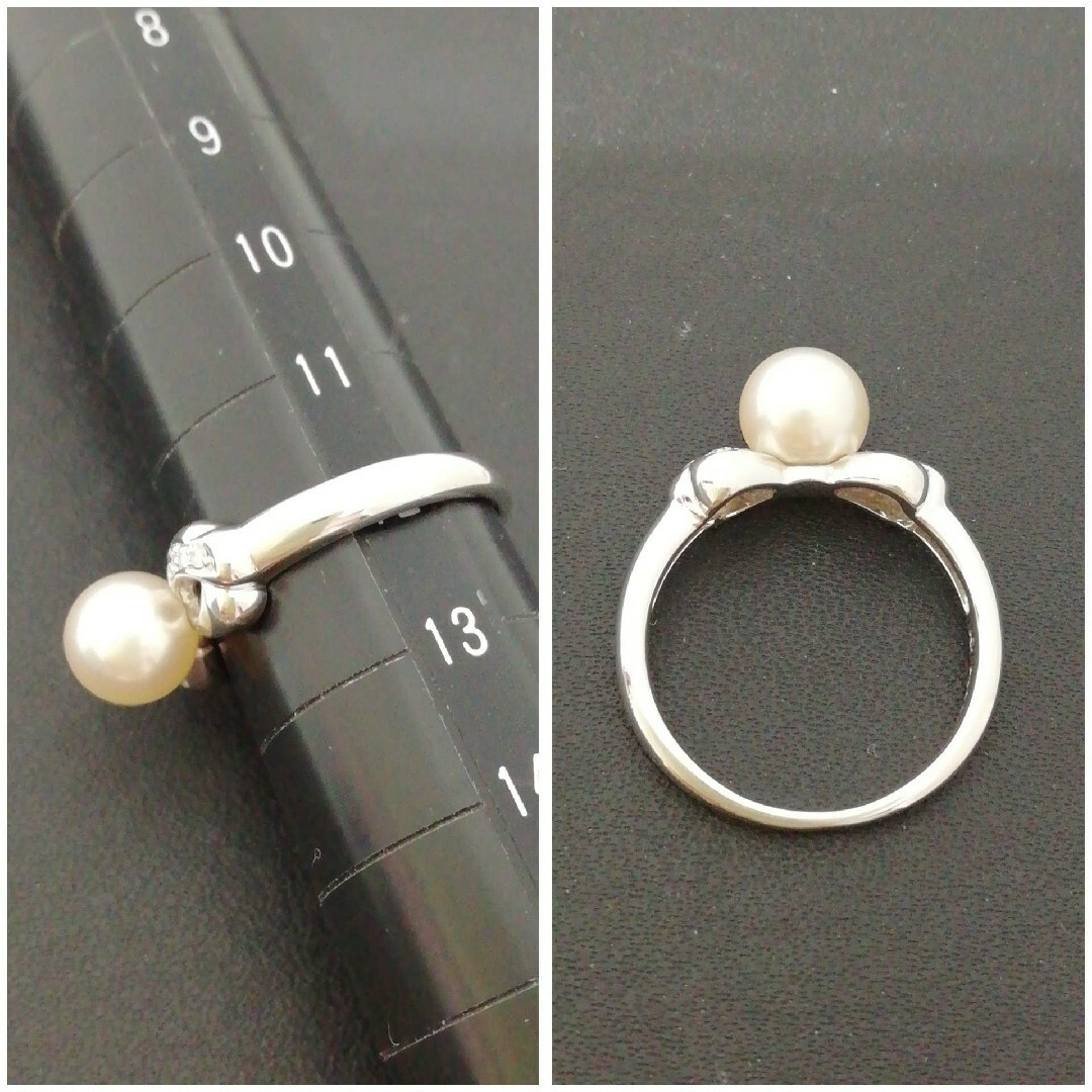TASAKI - TASAKI刻印◯Pt900真珠6.9㎜✨ダイヤ0.03ct付き TASAKI - TASAKI刻印◯Pt900真珠6.9㎜✨ダイヤ0.03ct付き