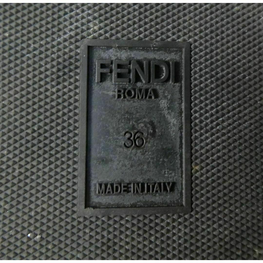 FENDI - 美品 FENDI ロゴ デニム リボン レースアップ 厚底 FENDI - 美品 FENDI ロゴ デニム リボン レースアップ 厚底