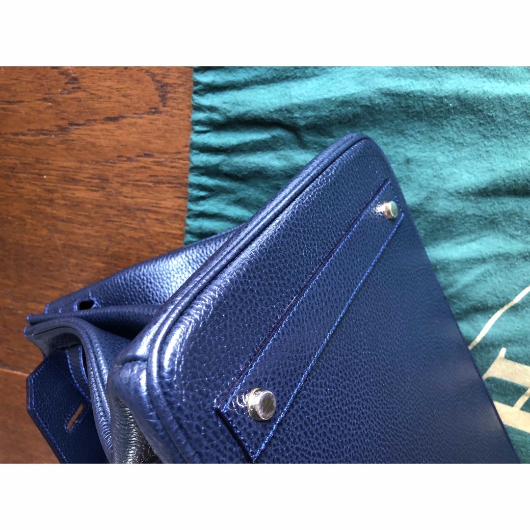 HIGH-CLASS ハンドバッグ レザー ゴールド金具 高級感 ネイビー HIGH-CLASS ハンドバッグ レザー ゴールド金具 高級感 ネイビー