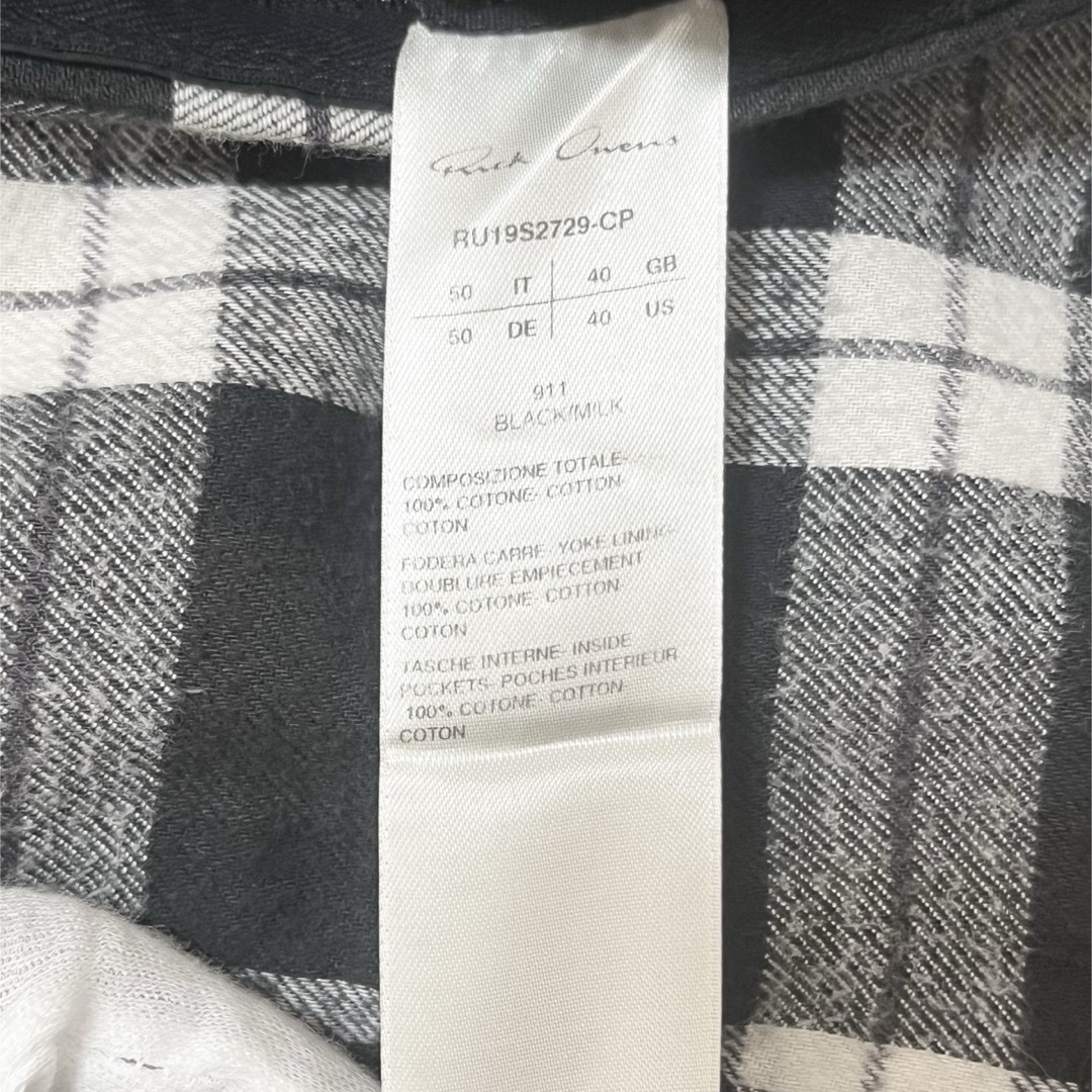 Rick Owens - Rick Owens OUTERSHIRT アウターシャツ フランネル Rick Owens - Rick Owens OUTERSHIRT アウターシャツ フランネル