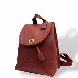 COACH - coach オールドコーチ ヴィンテージ リュック 赤 レザー COACH - coach オールドコーチ ヴィンテージ リュック 赤 レザー