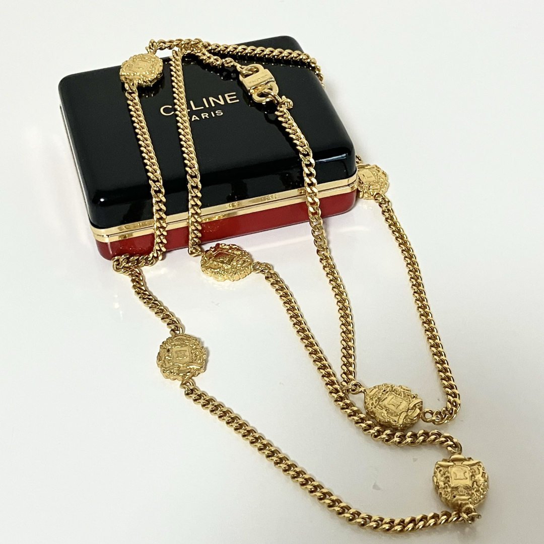 CELINE セリーヌ ヴィンテージ ロングネックレス ゴールド CELINE セリーヌ ヴィンテージ ロングネックレス ゴールド