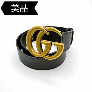 GUCCI - グッチ ベルト GGバックル ブラック Bランク gu9909znの GUCCI - グッチ ベルト GGバックル ブラック Bランク gu9909znの