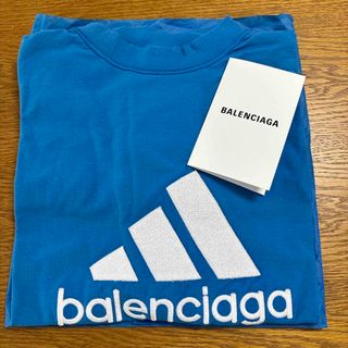 BALENCIAGA(Tシャツ/カットソー(半袖/袖なし) ・ ブルー BALENCIAGA(Tシャツ/カットソー(半袖/袖なし) ・ ブルー