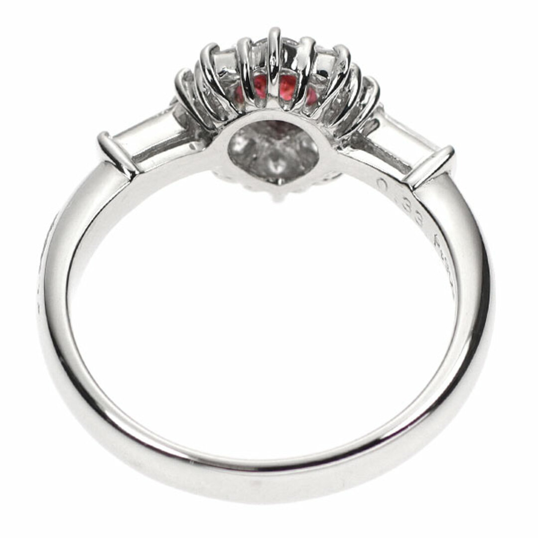 Pt900 レッドスピネル ダイヤモンド リング 0.33ct 0.48ctの通販 Pt900 レッドスピネル ダイヤモンド リング 0.33ct 0.48ctの通販