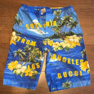 GUCCI - GUCCI グッチ ロンバスパターンGG総柄 レーヨンショーツ GUCCI - GUCCI グッチ ロンバスパターンGG総柄 レーヨンショーツ