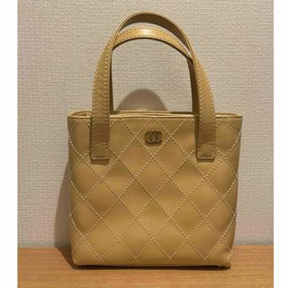 CHANEL - CHANEL シャネル チェック柄 ベージュ ハンドバッグ CHANEL - CHANEL シャネル チェック柄 ベージュ ハンドバッグ