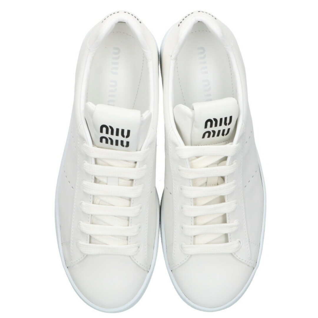 MIU MIU - ミュウミュウ DNC120 ロゴプリント レザーローカット MIU MIU - ミュウミュウ DNC120 ロゴプリント レザーローカット