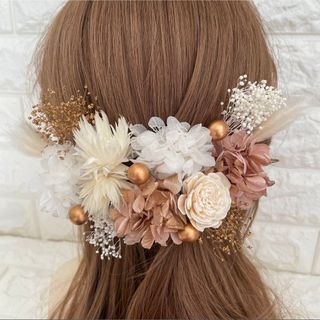 かすみ草チュール ヘッドドレス 髪飾り 花 ドライフラワー かすみ草チュール ヘッドドレス 髪飾り 花 ドライフラワー