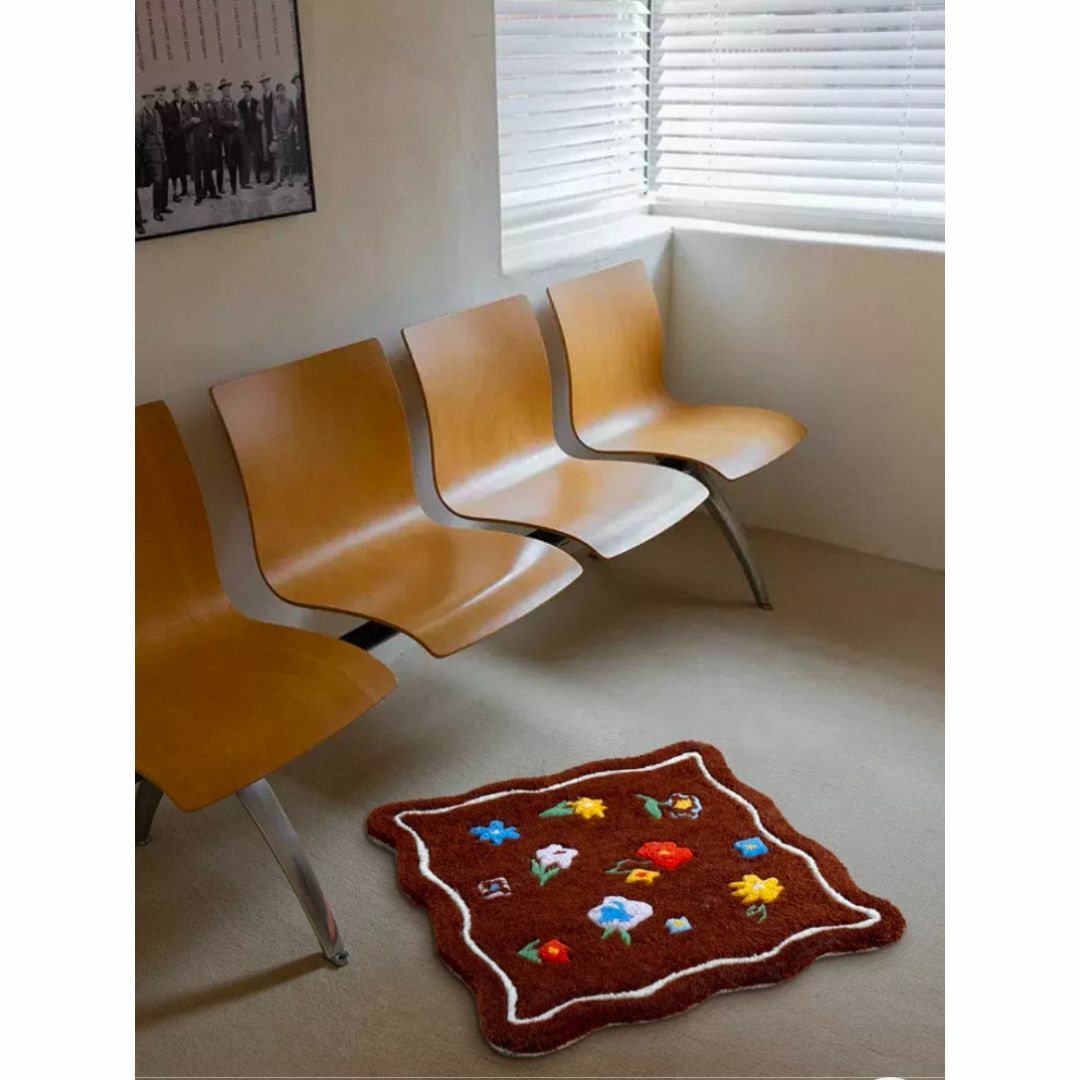 ZARA HOME - Let There Be Light 花柄 スクエアミニラグ マット ZARA HOME - Let There Be Light 花柄 スクエアミニラグ マット