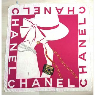 CHANEL - ☆CHANEL☆ スカーフ ココマーク カメリア シルク CHANEL - ☆CHANEL☆ スカーフ ココマーク カメリア シルク