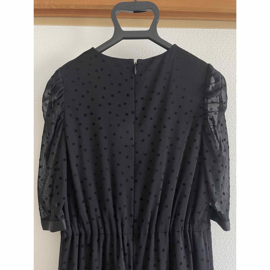 美品】ships/little blackドットチュールロングワンピース 美品】ships/little blackドットチュールロングワンピース