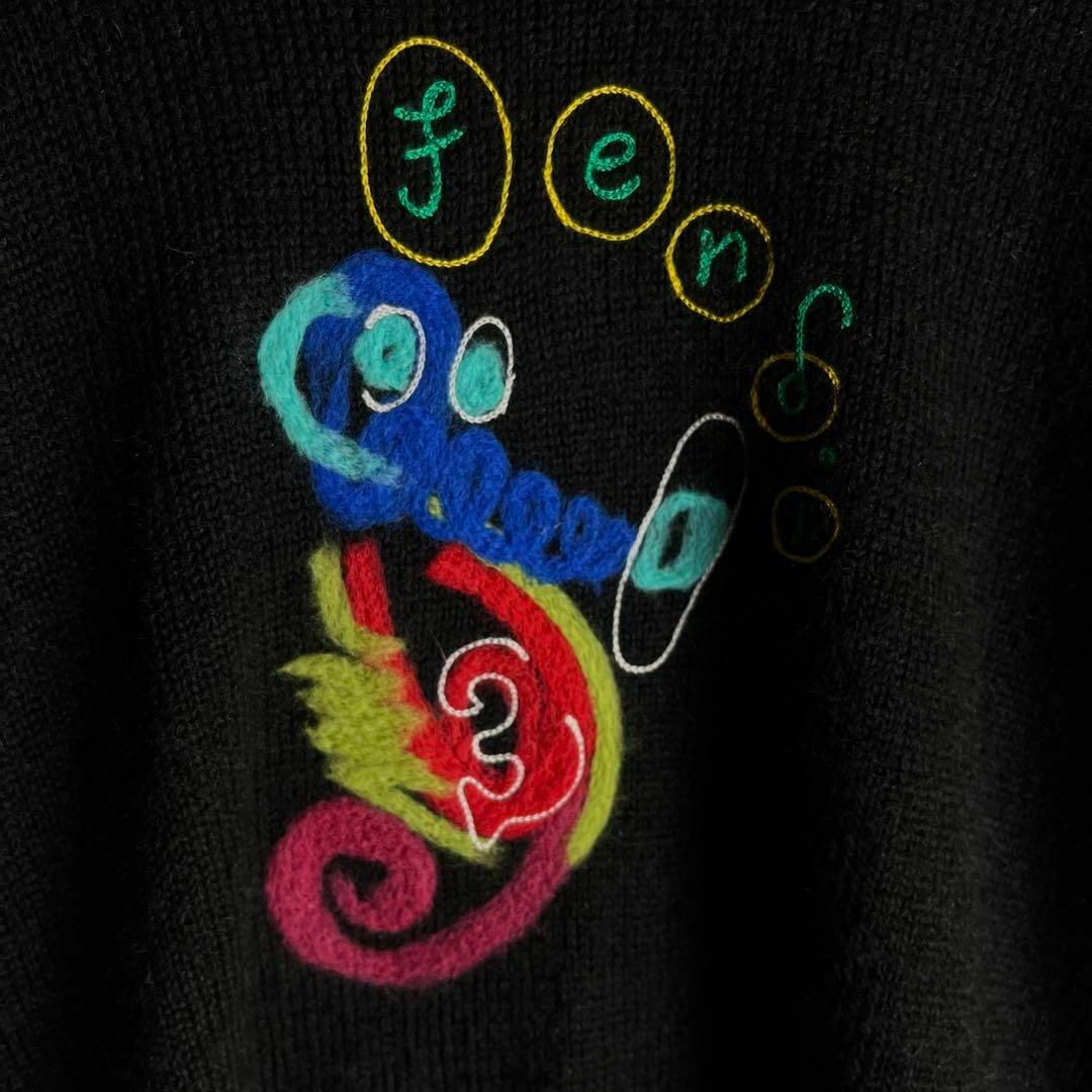 FENDI - 【極美品 超希少デザイン】FENDI☆ 刺繍ロゴ入り モヘヤ FENDI - 【極美品 超希少デザイン】FENDI☆ 刺繍ロゴ入り モヘヤ