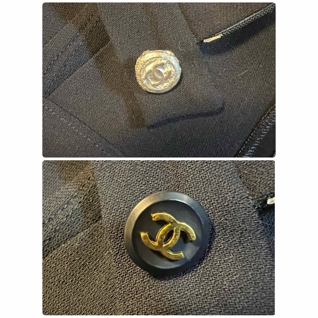 CHANEL - 極美品 CHANEL シャネル 濃紺 デザイン スカート 44の CHANEL - 極美品 CHANEL シャネル 濃紺 デザイン スカート 44の