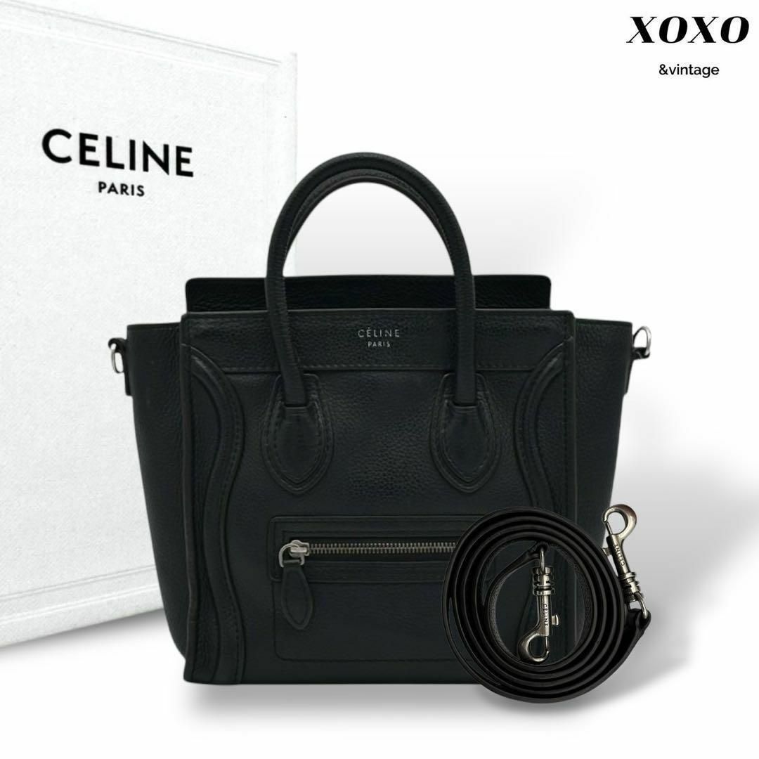 CELINE - 未使用に近い セリーヌ ハンドバッグ ラゲージ ナノ CELINE - 未使用に近い セリーヌ ハンドバッグ ラゲージ ナノ