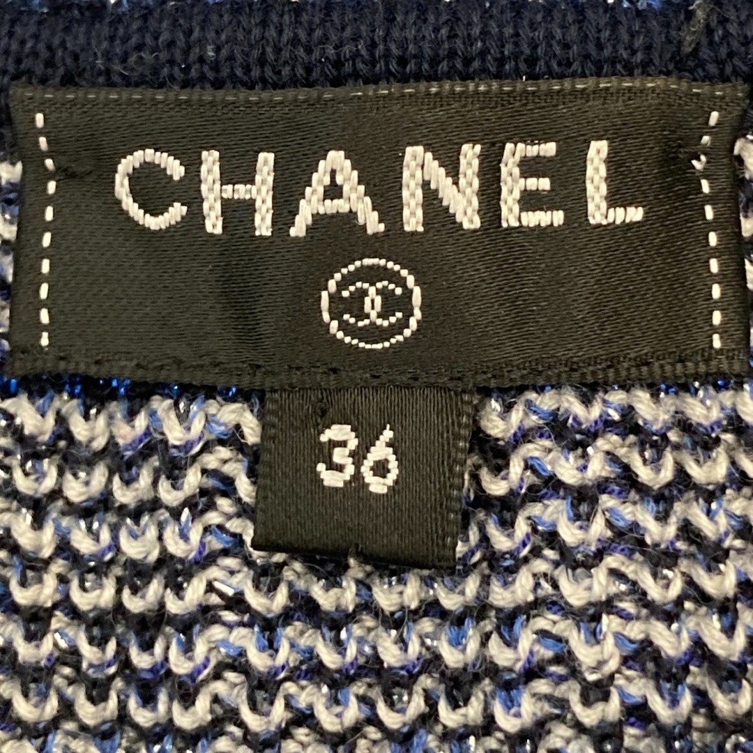 CHANEL - 美品 CHANEL シャネル ココマークボタン ラメ カシミヤ CHANEL - 美品 CHANEL シャネル ココマークボタン ラメ カシミヤ
