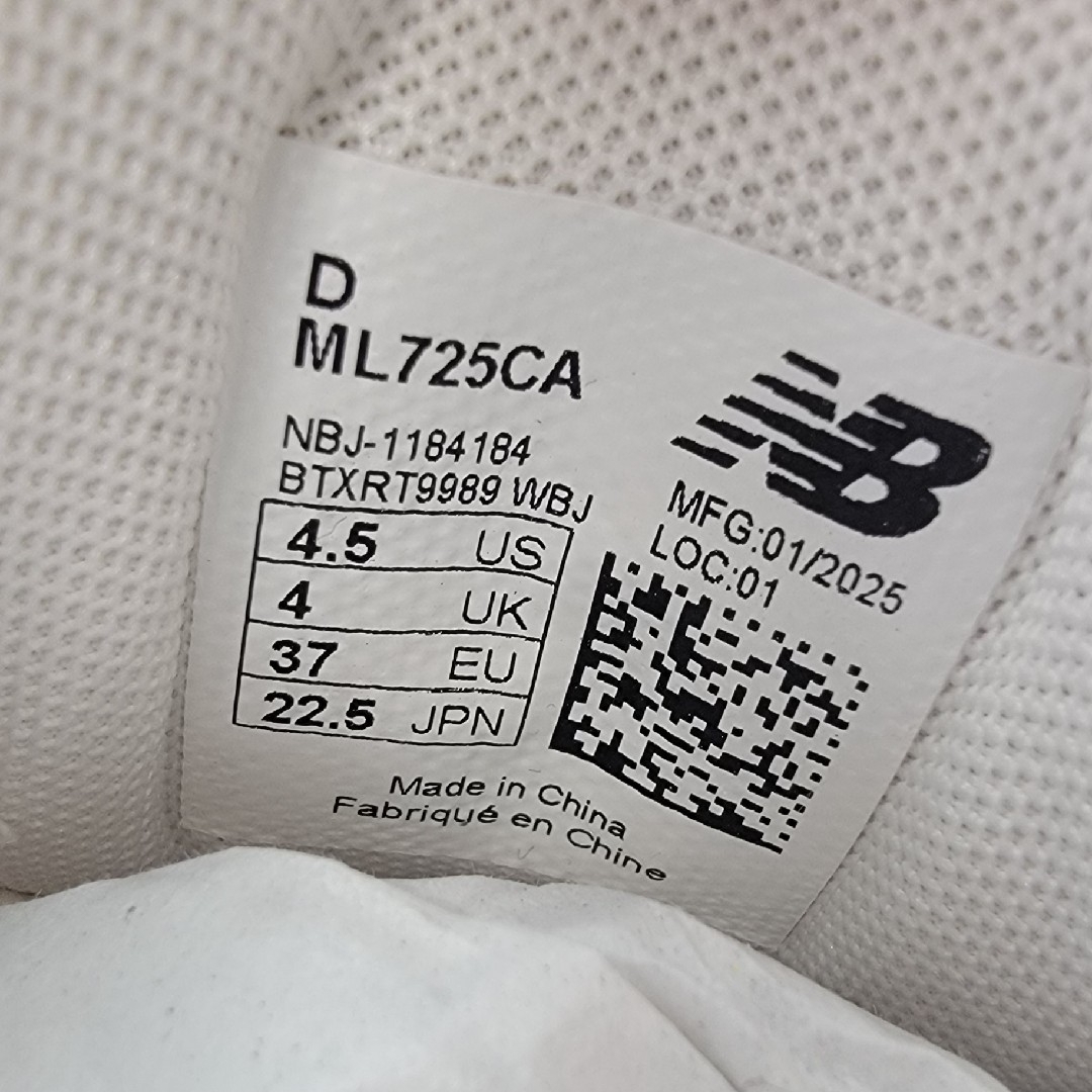 New Balance - ニューバランス ML725CA ホワイト 22.5cmの通販 New Balance - ニューバランス ML725CA ホワイト 22.5cmの通販