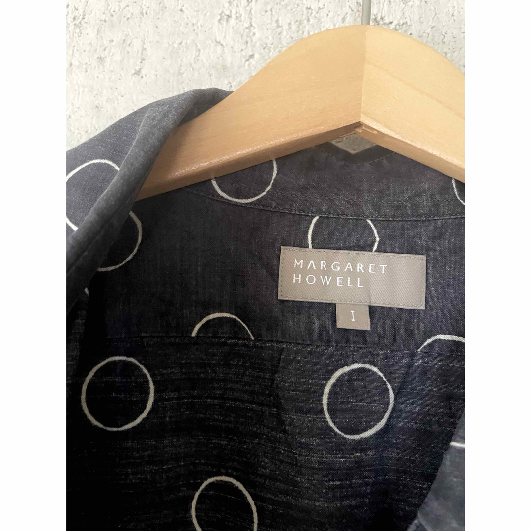 MARGARET HOWELL - OUTLINE SPOT SILKシャツシルク100 MARGARET HOWELL - OUTLINE SPOT SILKシャツシルク100